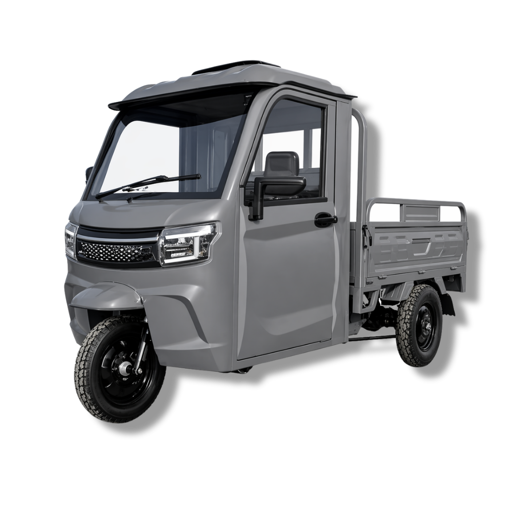 Triciclu Electric MoveEco cu cabina KH01 | Fără Permis | 25 km/h | Gri